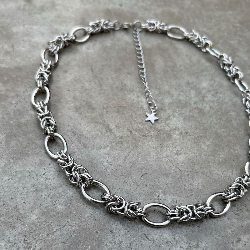 Gothic Necklace Chainmail - Etsy