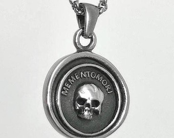Memento Mori / Skull Pendant 925 Silver - Etsy