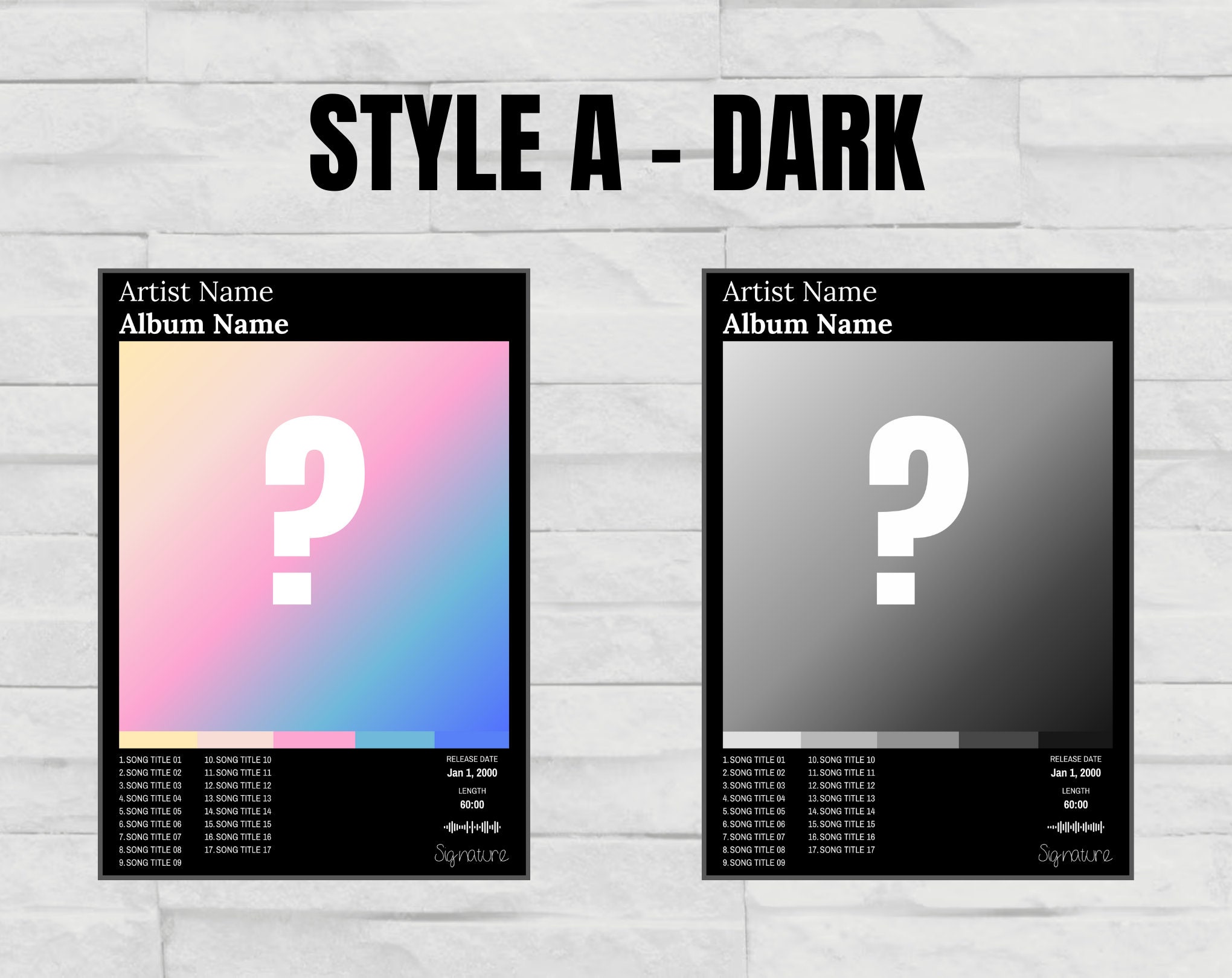 Choose Your Own Album Poster, Custom Album Poster, Music Gift Ideas ...