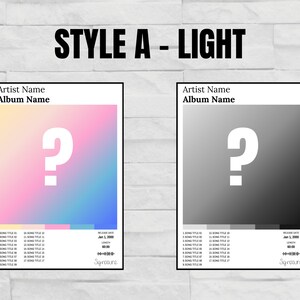 Choose Your Own Album Poster, Custom Album Poster, Music Gift Ideas ...