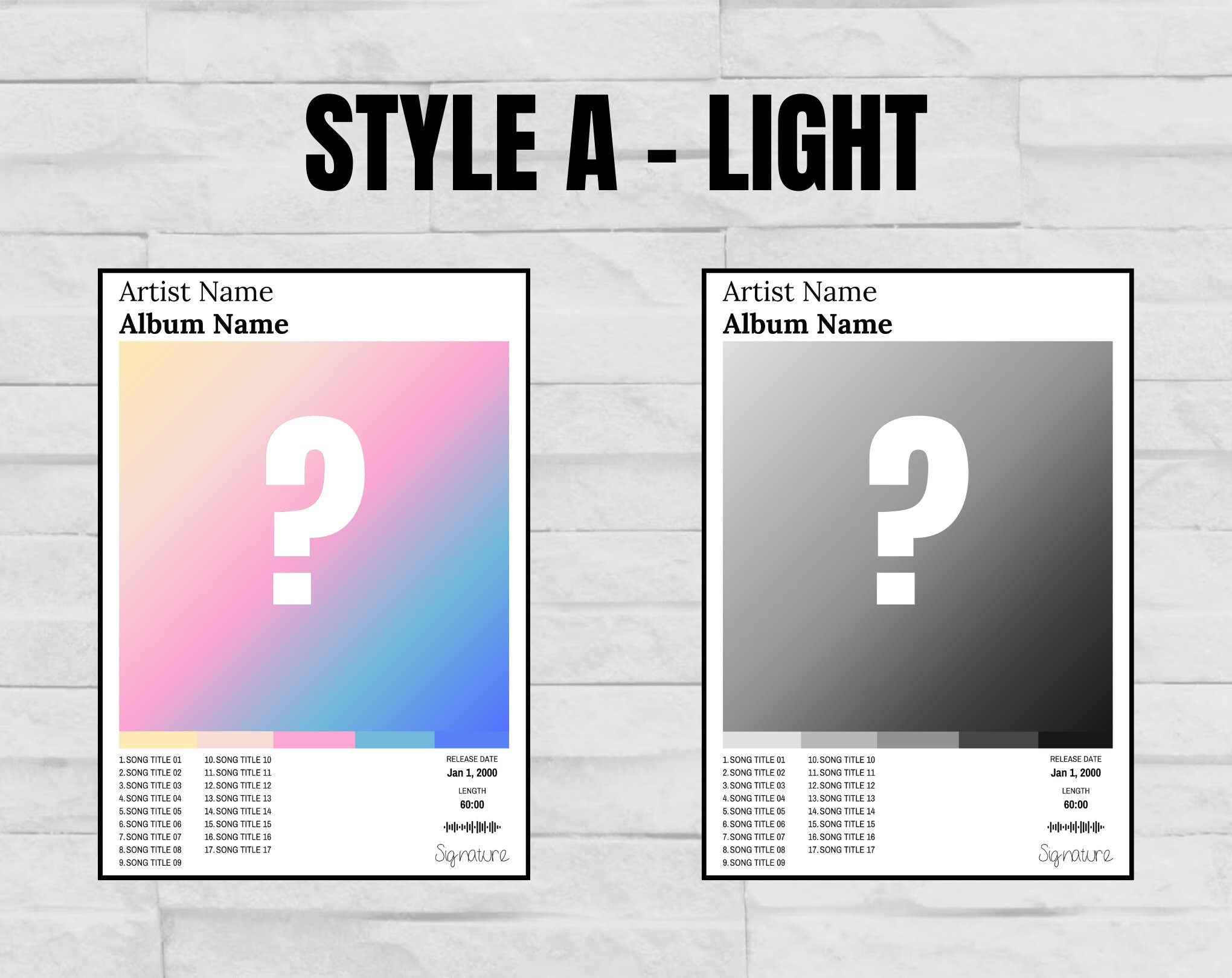 Choose Your Own Album Poster, Custom Album Poster, Music Gift Ideas ...