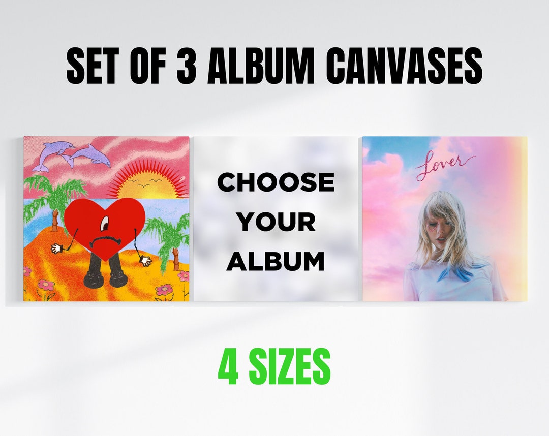 SET OF 3 Album Canvases Choose Your Own Cover Album Art Christmas Gift ...