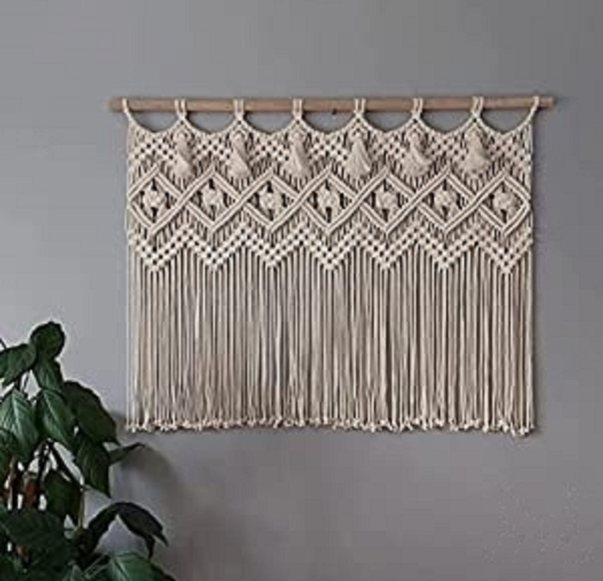 Macrame Headboard, Macrame Wall Hanging, Macrame Window Valance ...