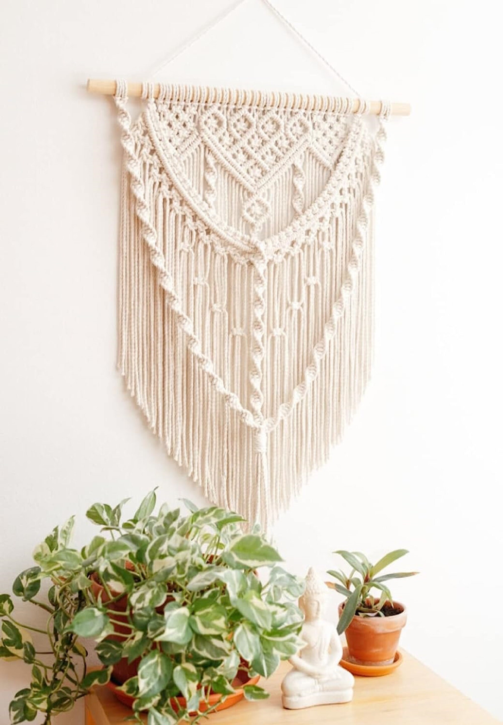 Macrame Leaf Pattern Wall Hanging Macrame Wall Hanging Boho - Etsy
