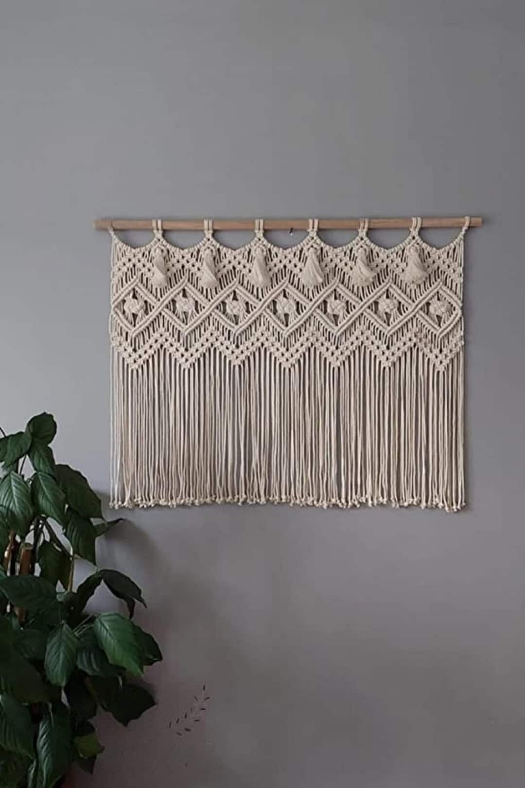 Macrame Headboard, Macrame Wall Hanging, Macrame Window Valance ...