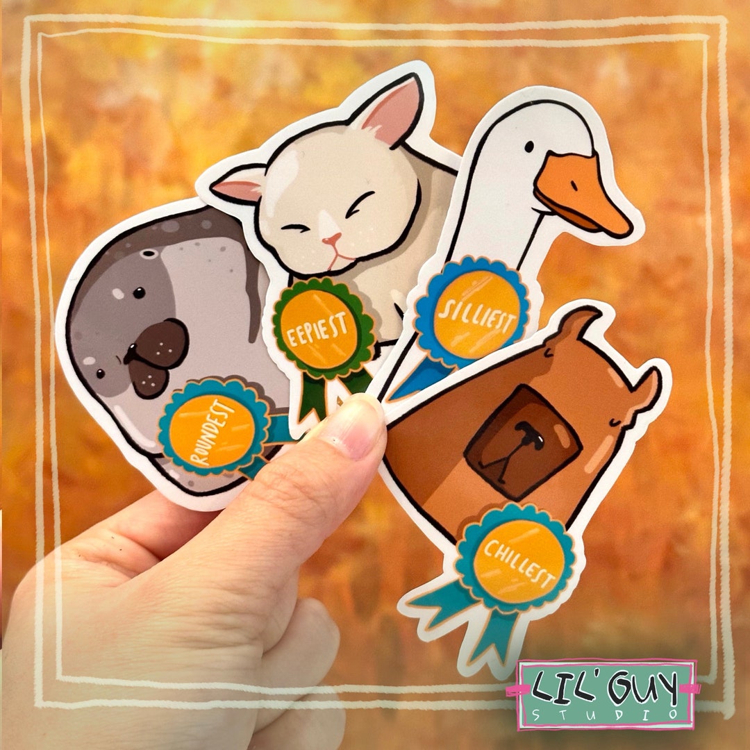 Lil Guy Sticker Pack - Silliest Goose, Eepiest Cat, Roundest Seal ...