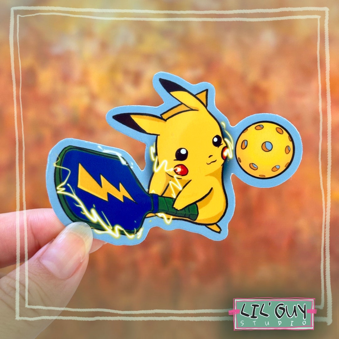 Picklechu - Pickleball Gym Yellow Electric Rat Sticker - Etsy