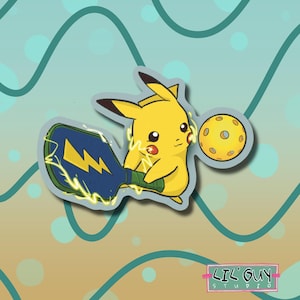 Picklechu - Pickleball Gym Yellow Electric Rat Sticker - Etsy