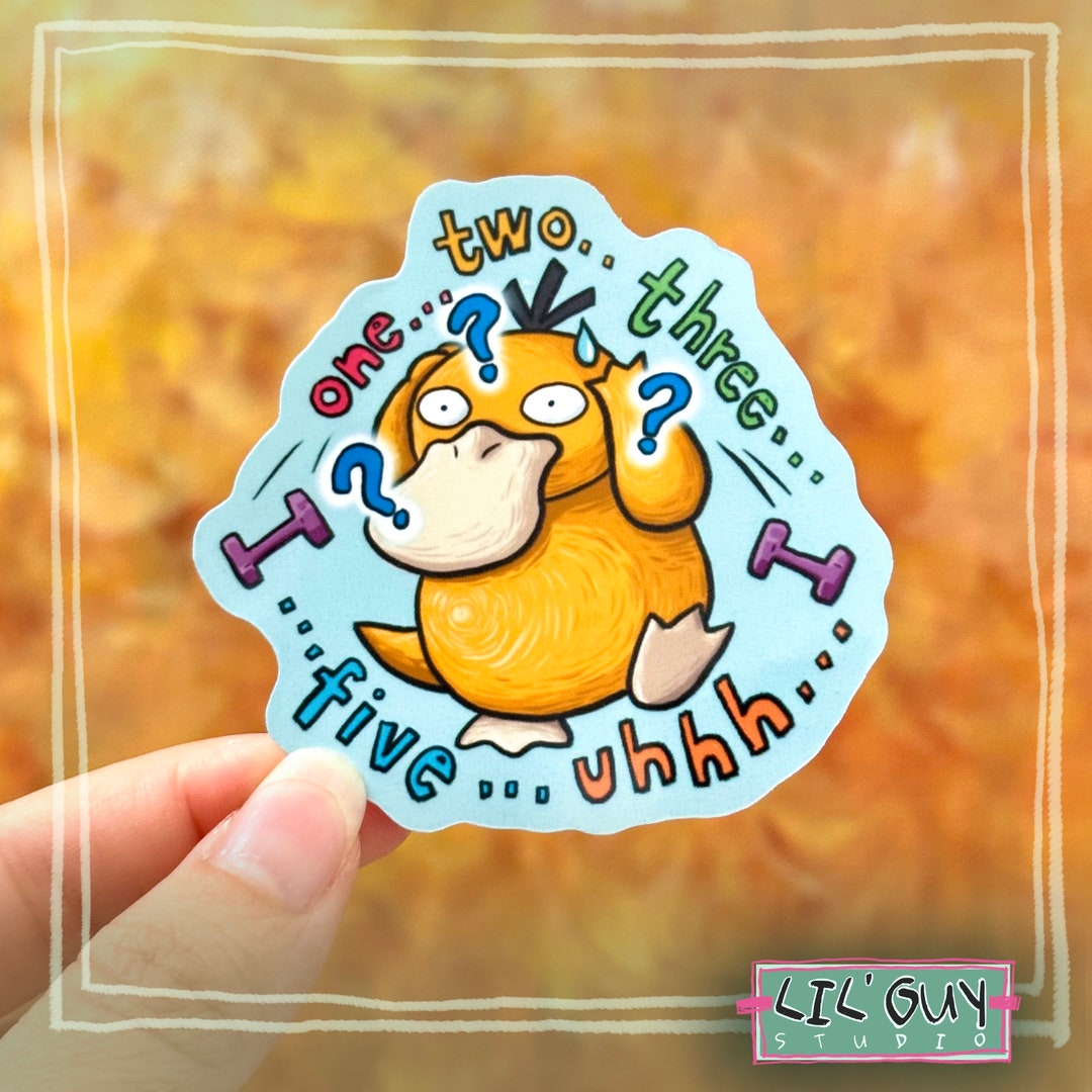 Sigh-duck Lost Count of Reps Pokemon Gym Sticker Psyduck - Etsy