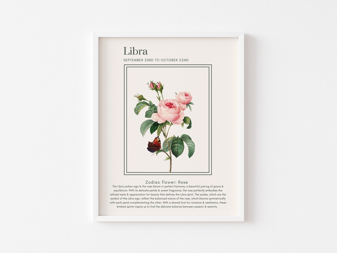 LIBRA Zodiac Astrology Art Print, Libra Wall Art, Astrology Poster ...