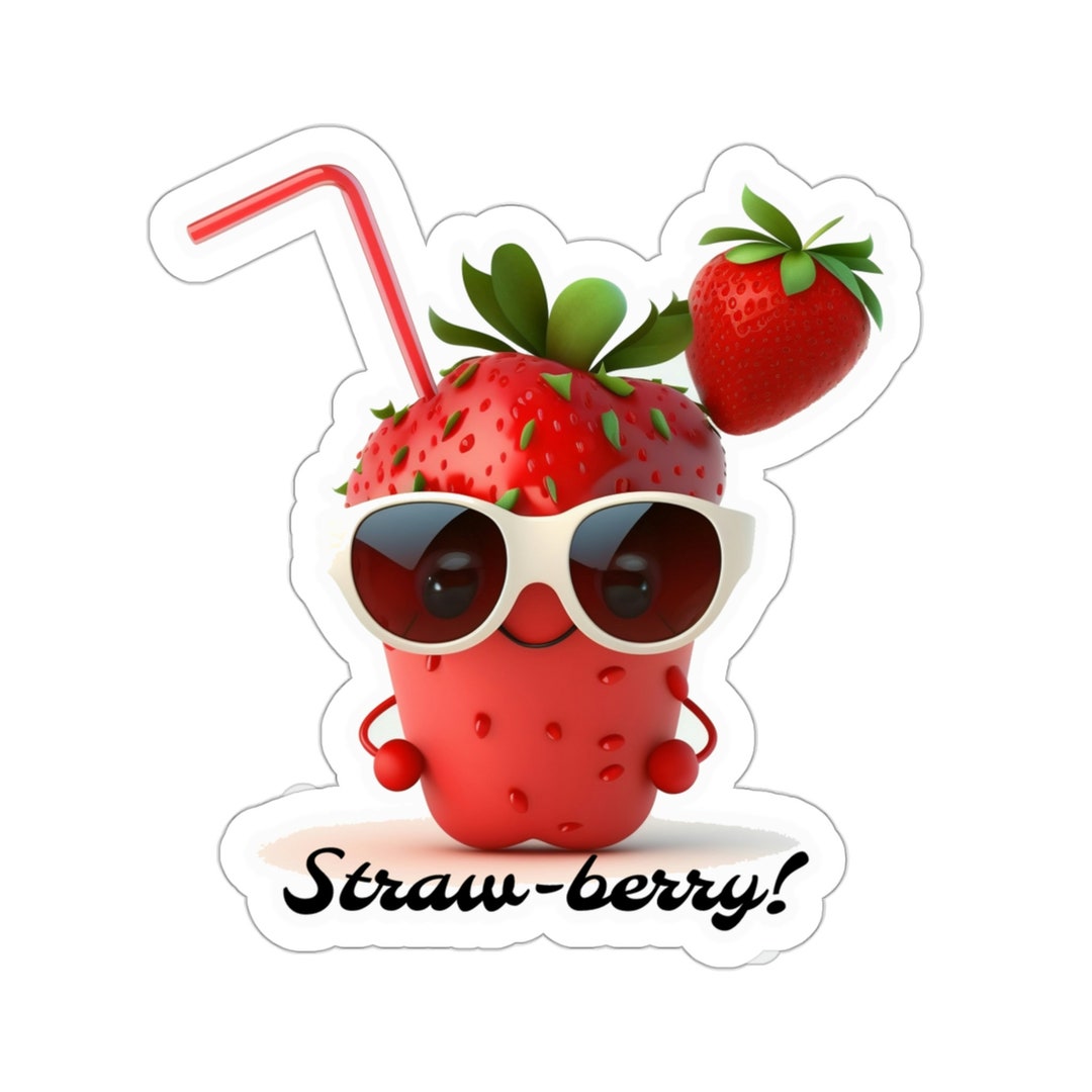 Kiss-cut Stickers strawberry : straw-berry - Etsy