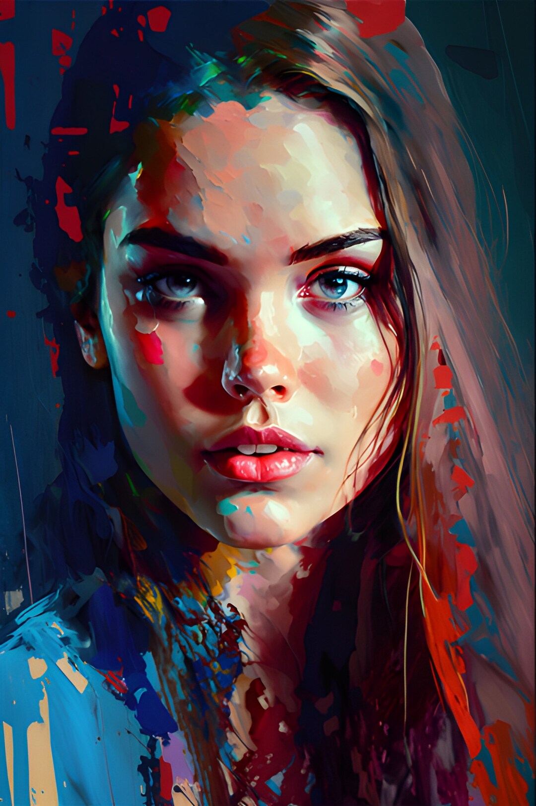 Serenity in Her Eyes: A Portrait of Grace - Etsy