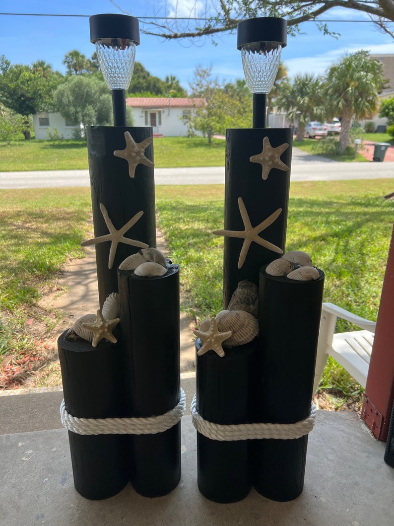 Solar Light Posts, Crabs, Beach, Ocean, Outdoor Decor, Nautical ...