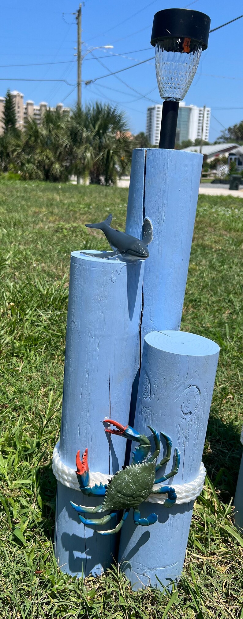 Solar Light Posts, Crabs, Beach, Ocean, Outdoor Decor, Nautical ...