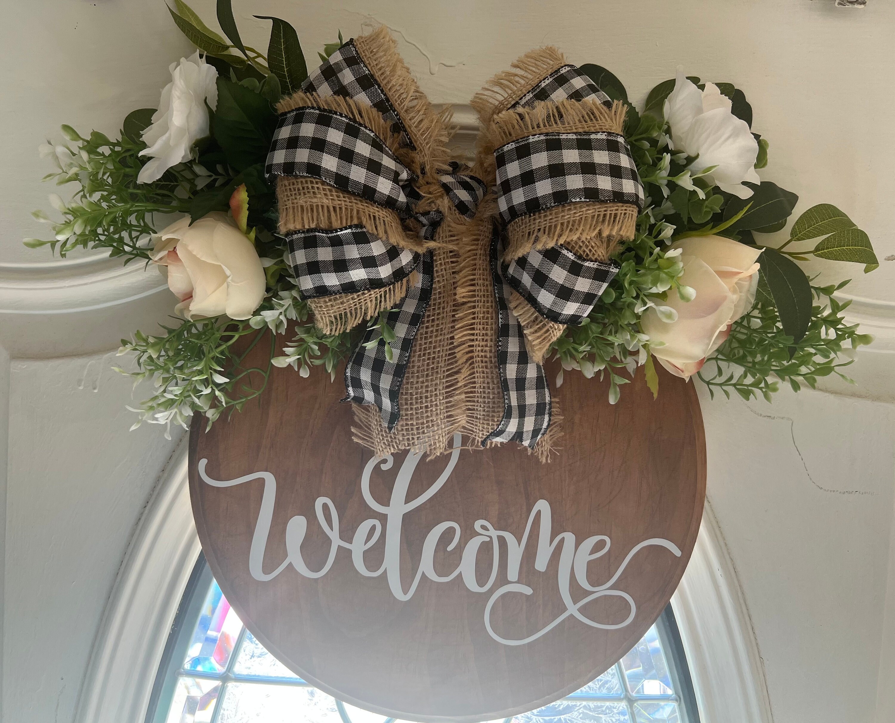 Welcome Sign, Welcome Circle, Floral Welcome Sign, Bow Welcome Sign ...