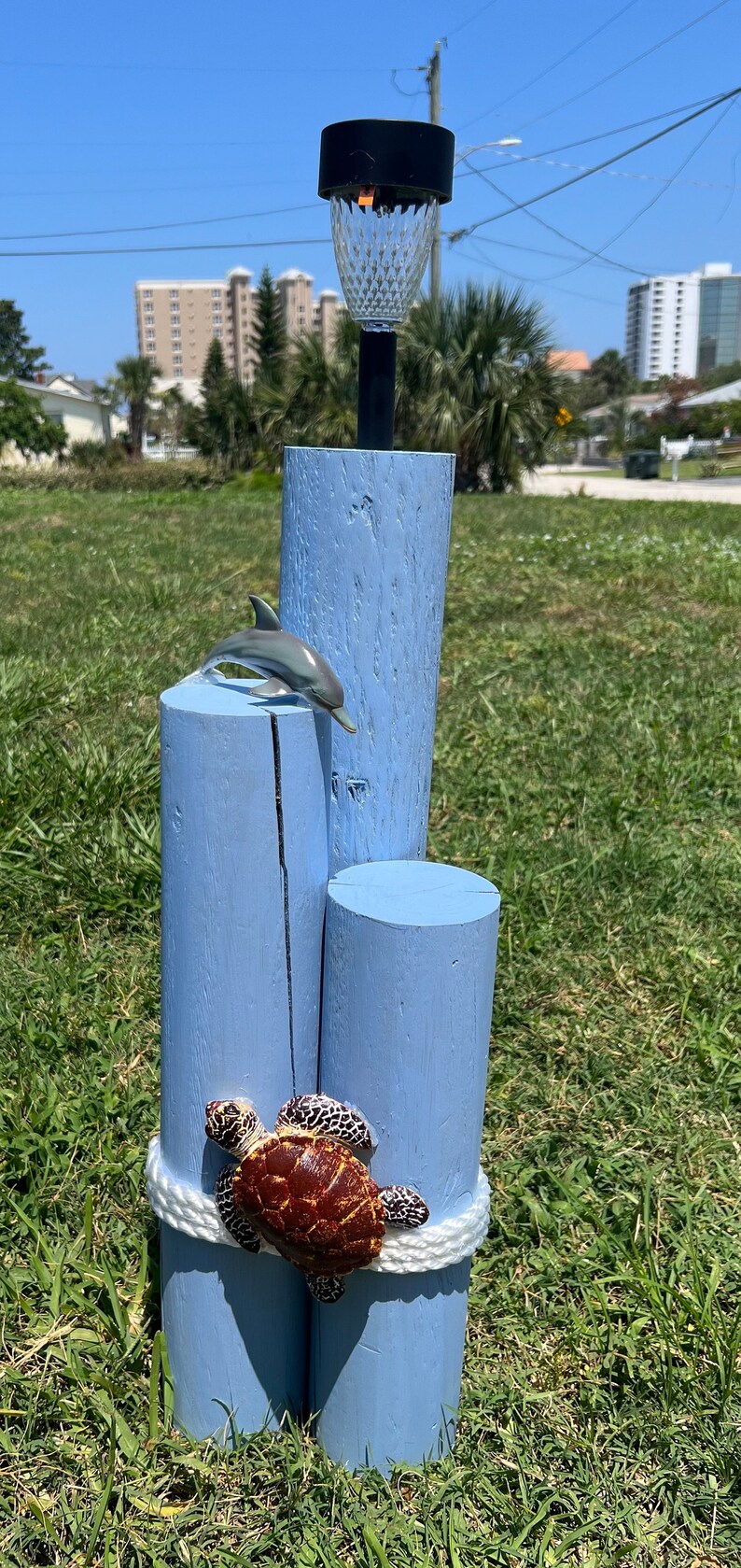 Solar Light Posts, Crabs, Beach, Ocean, Outdoor Decor, Nautical ...