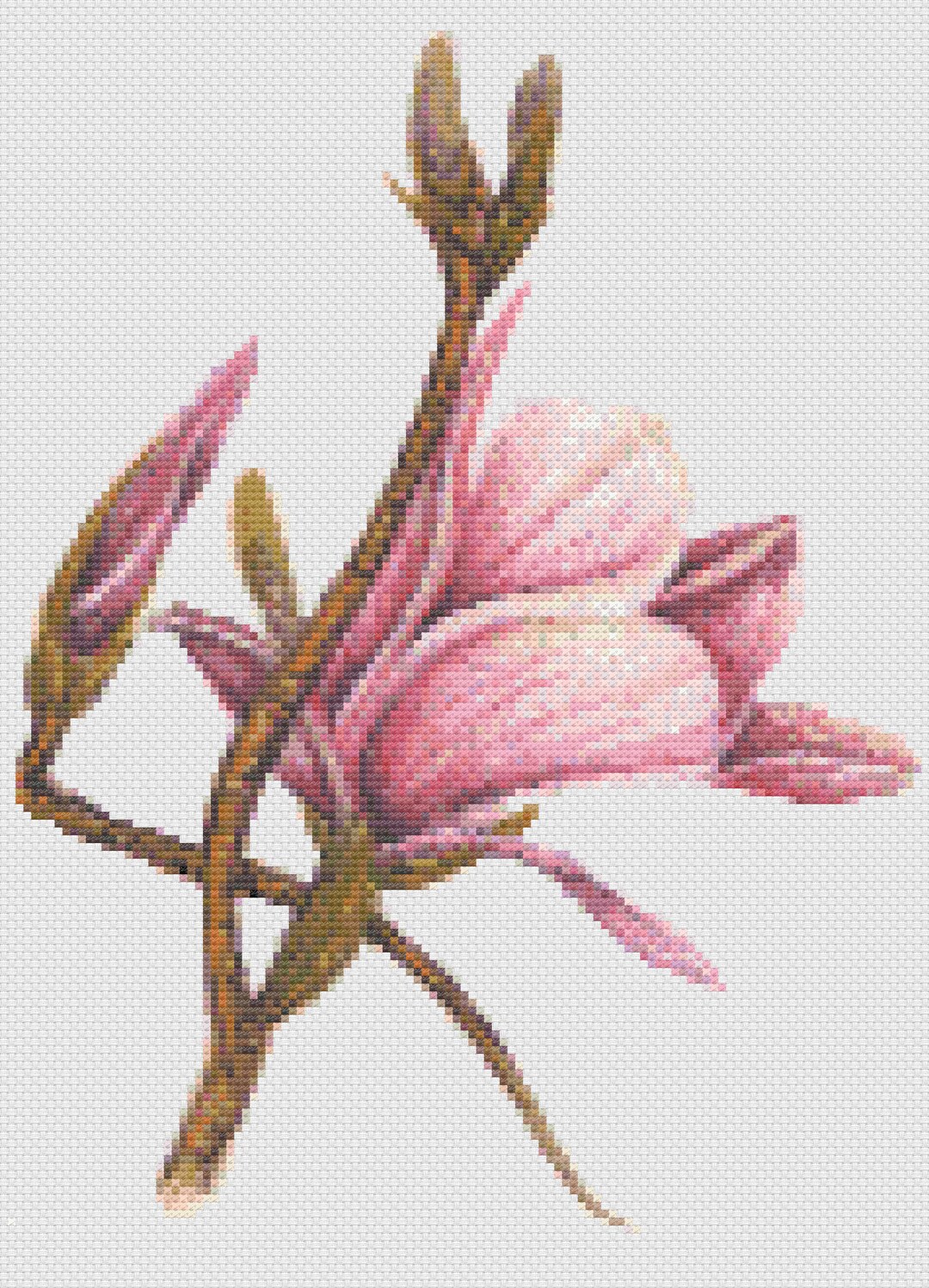 Cross Stitch Pattern in Spring Magnolia - Etsy
