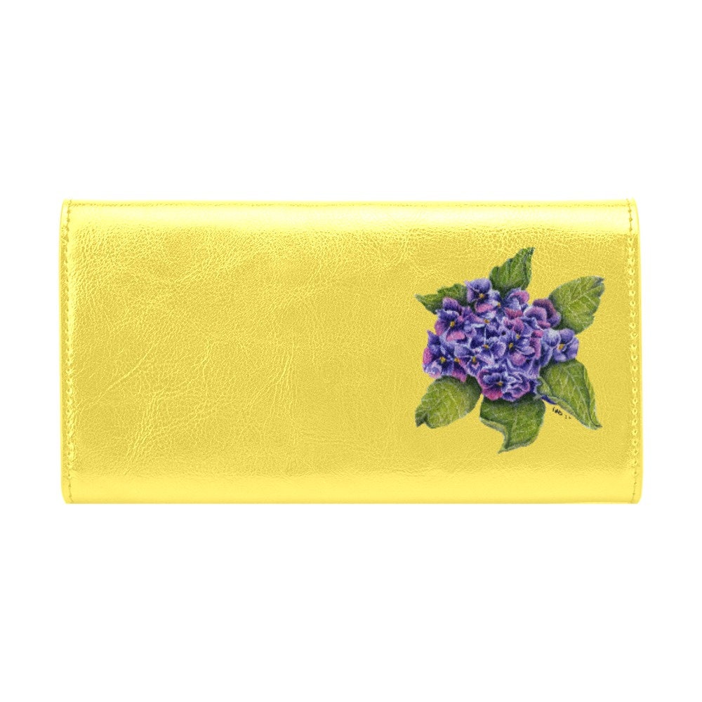 African Violet Women's Trifold Wallet(model1708) - Etsy
