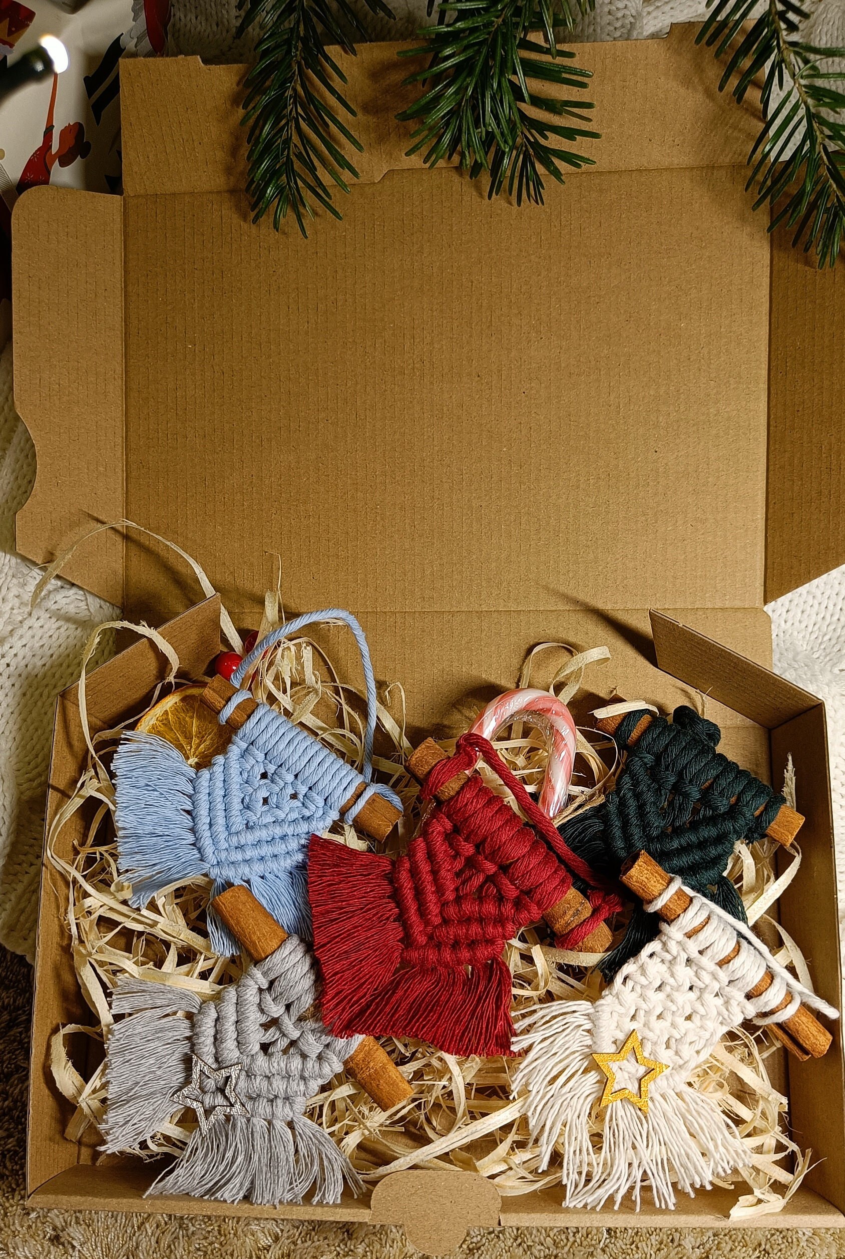 Christmas Macrame Box / Christmas Decor / Handmade Gift / Few - Etsy