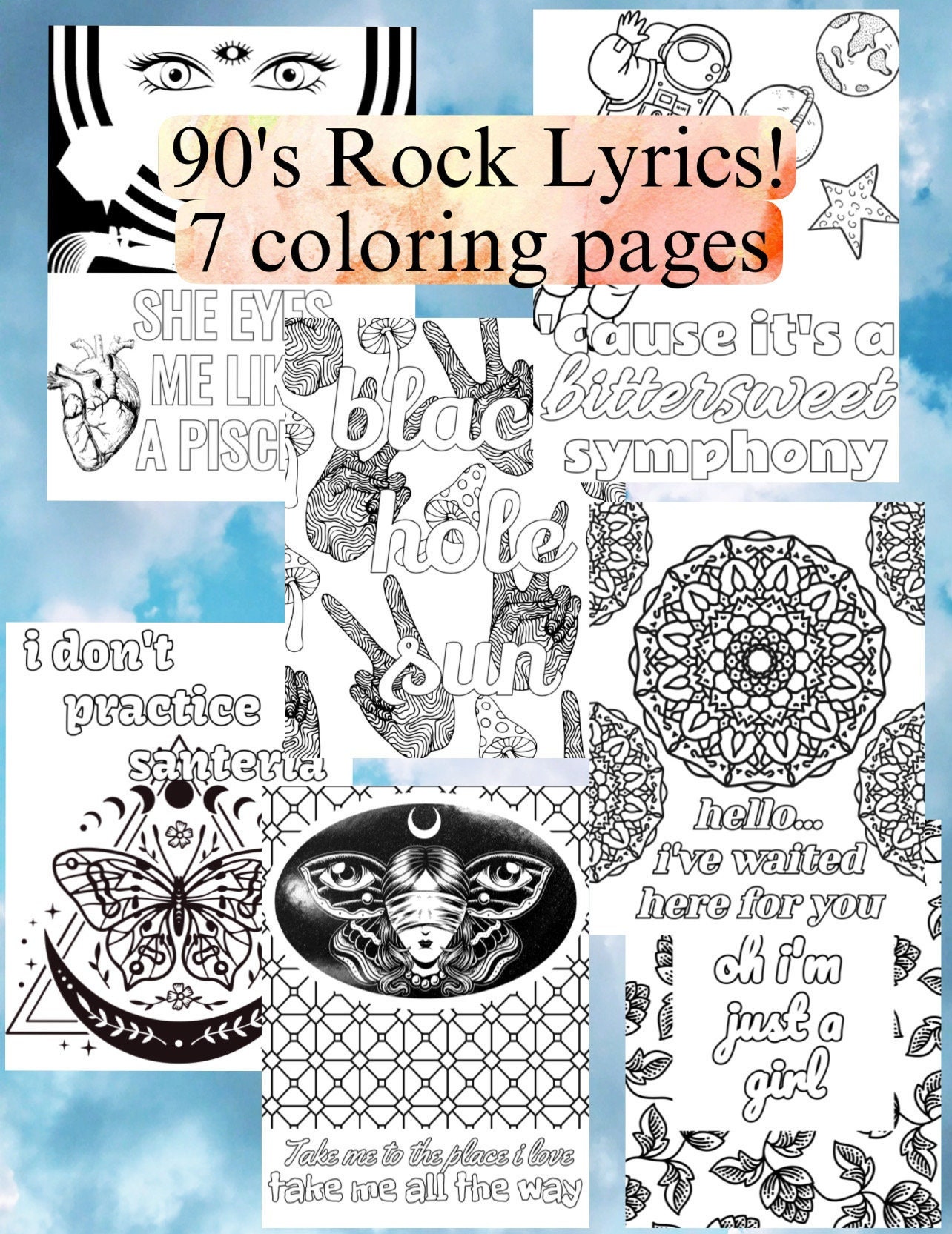 Eye Coloring Pages With Lyrics