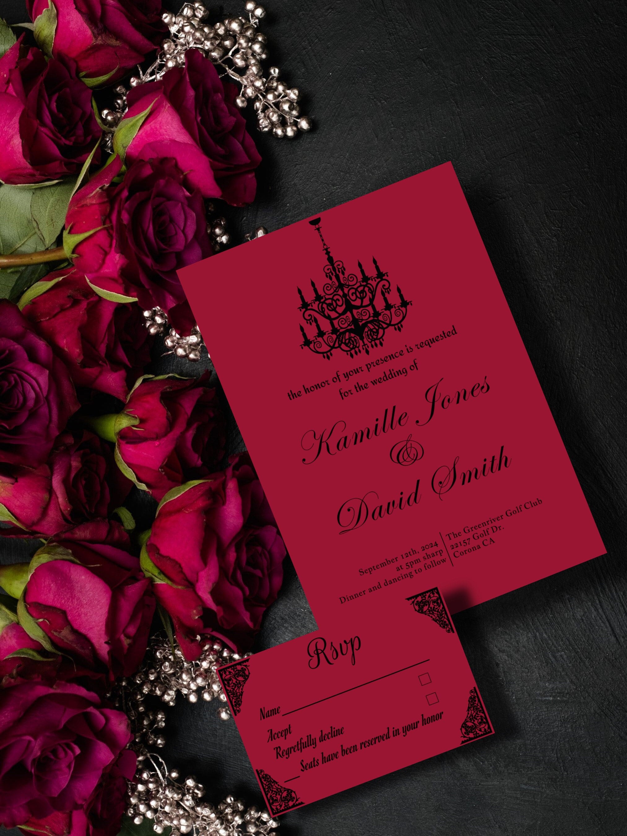 Gothic Wedding Invitation, Gothic Wedding Invitation, Downloadable ...