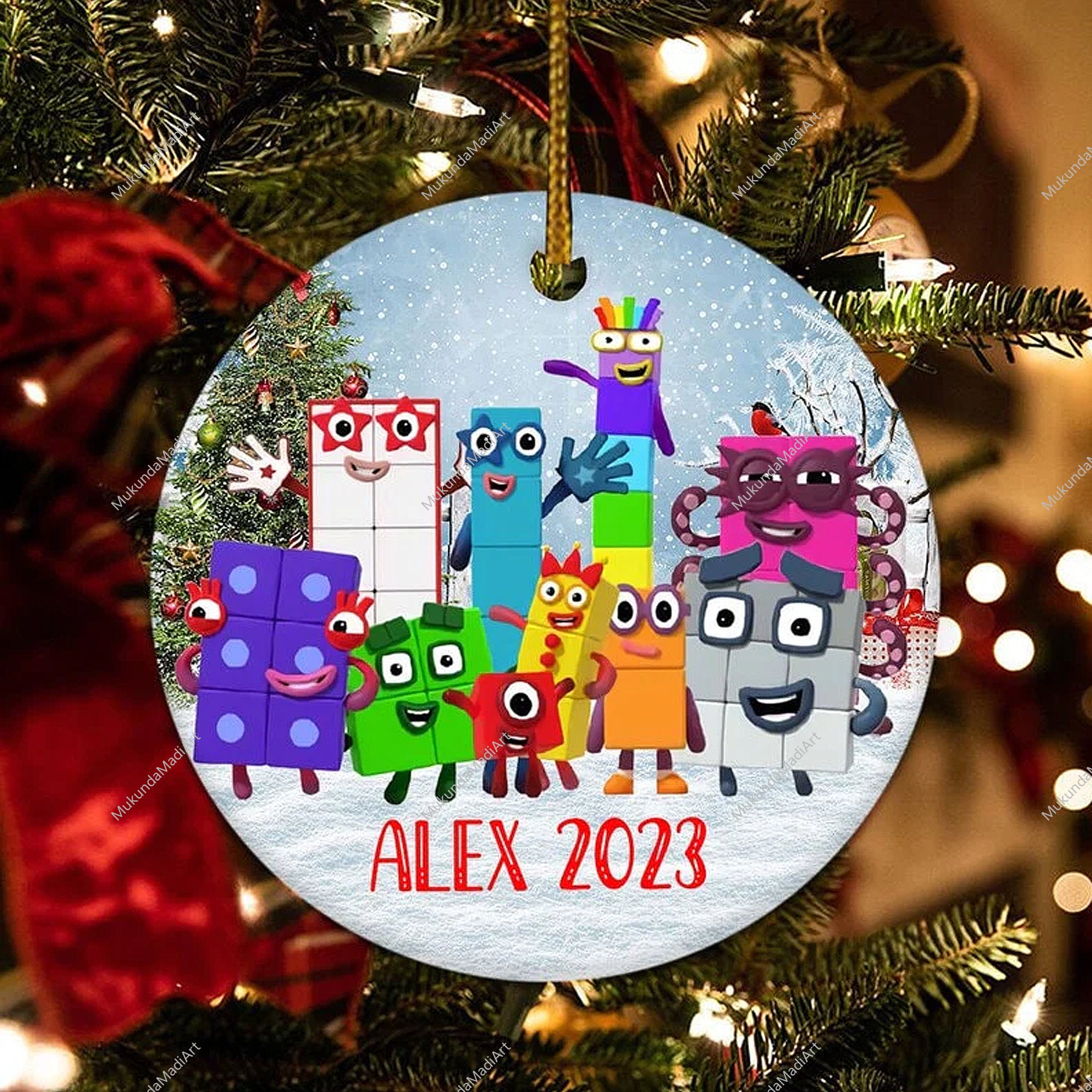 Personalized Numberblocks Christmas Ornament Custom Number - Etsy