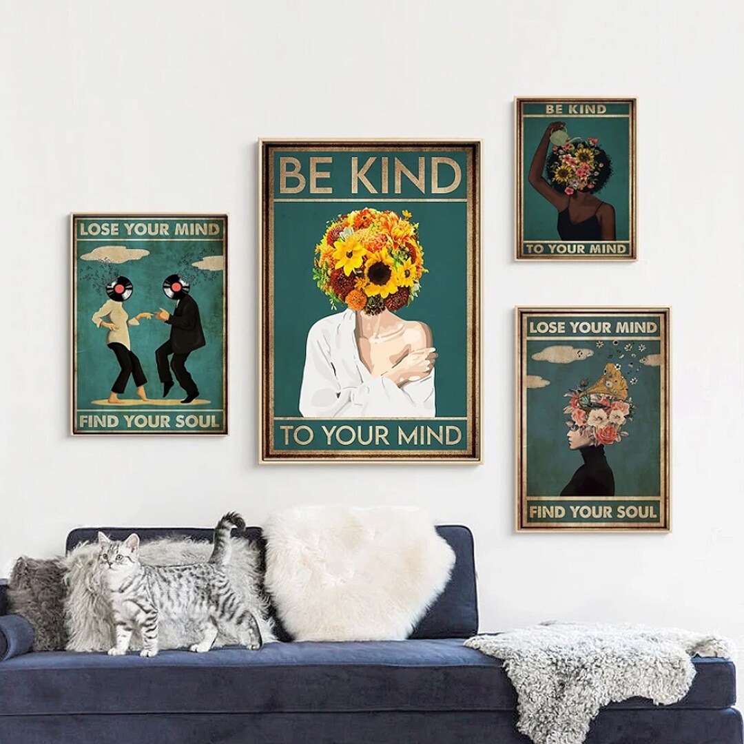 Lose Your Mind Finde Deine Seele Poster, Be Kind To Your Mind, Lose ...
