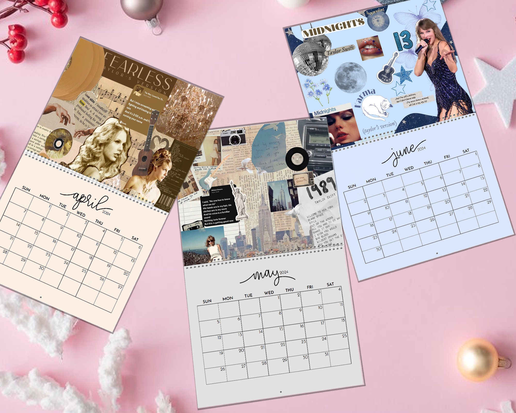 Calendario Taylor 2024 Eras, Calendario Taylor New Year Eras ...