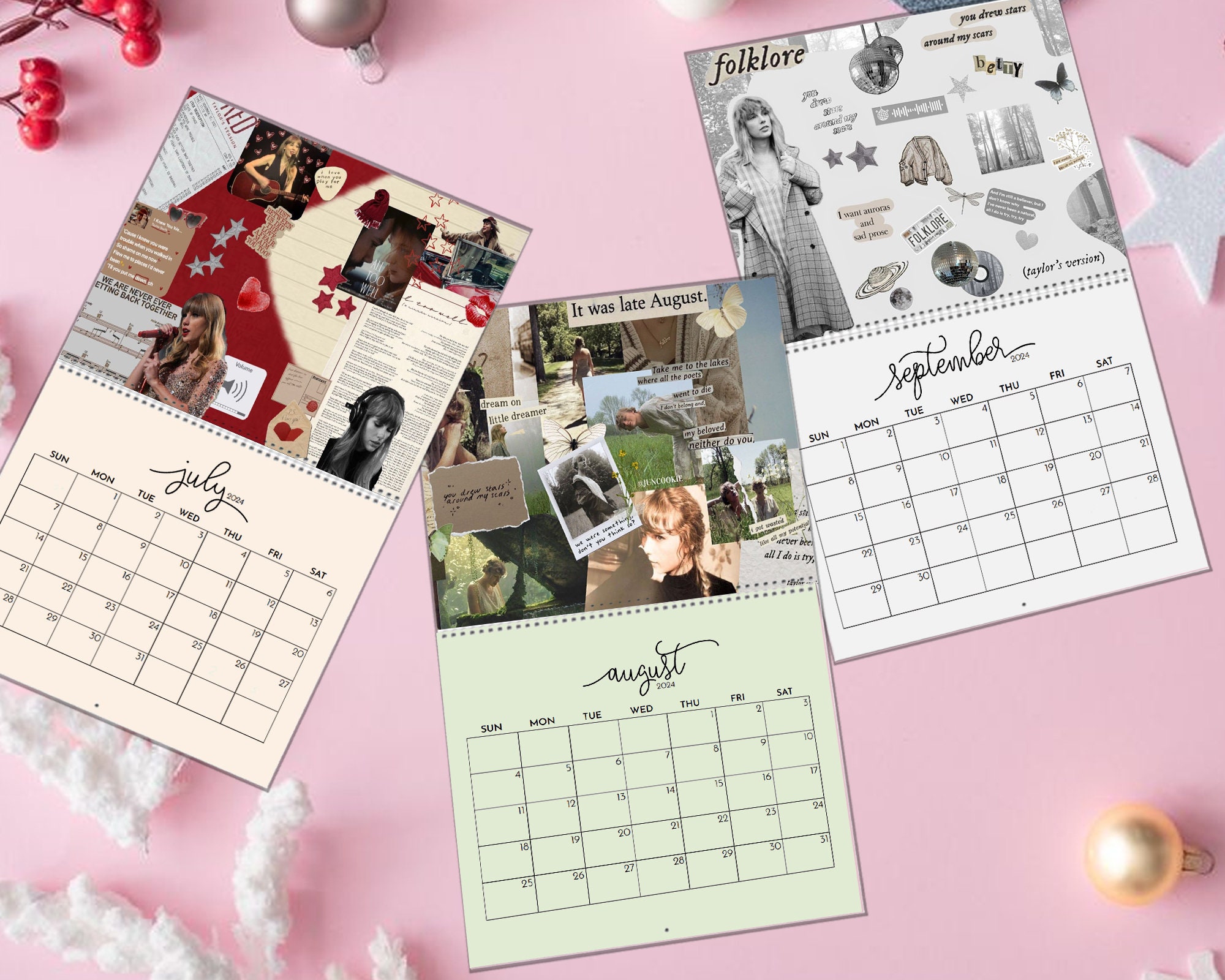 Calendario Taylor 2024 Eras, Calendario Taylor New Year Eras ...