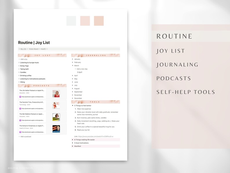 Life Organizer Minimalist Personal Planner Notion Template - Etsy