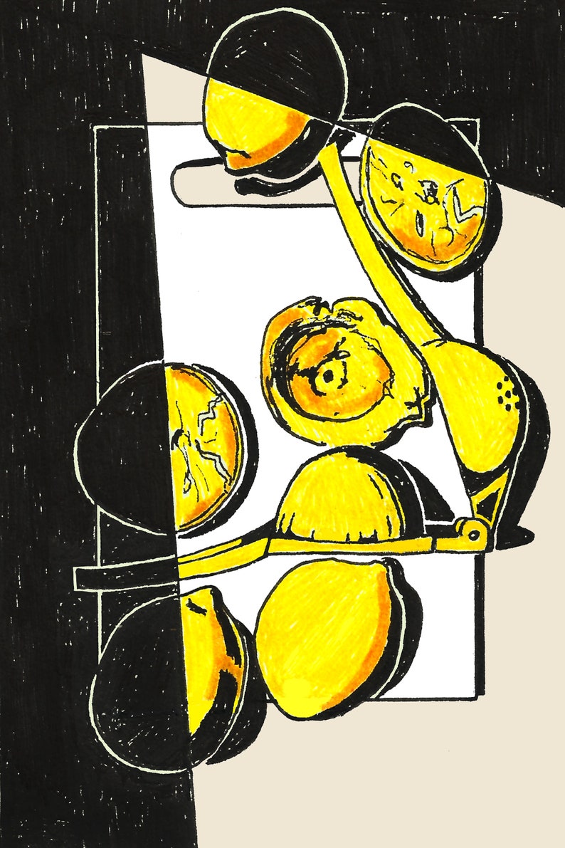 Digital Download - Lemon Illustration Print - Etsy