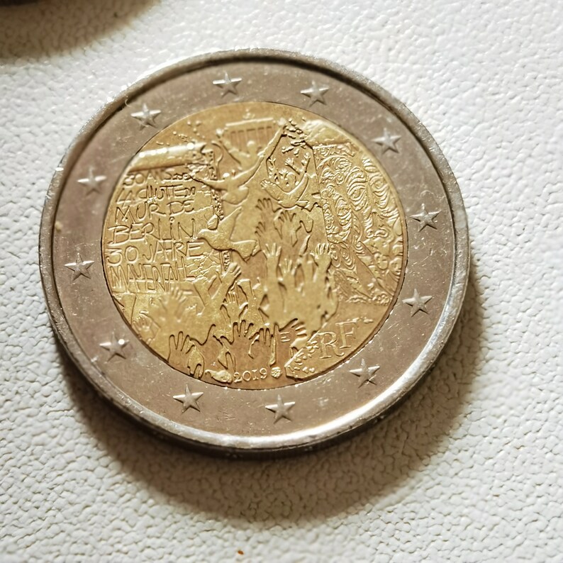 Pièce de 2 euros mur de Berlin 2019 - Etsy France