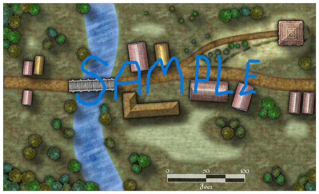 Fantasy Village Map, Small A4 Size. - Etsy