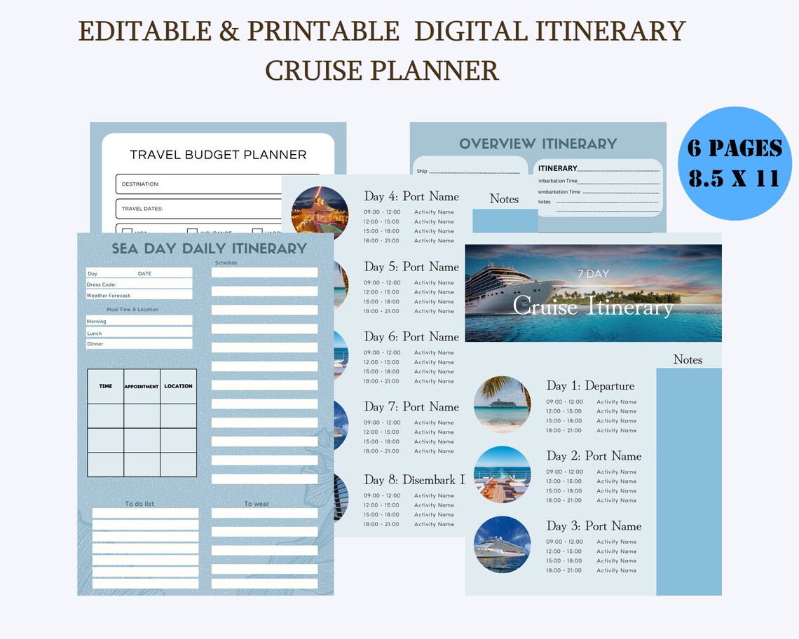 Cruise Planning Made Easy | All-in-one PDF Planner Book | Includes ...