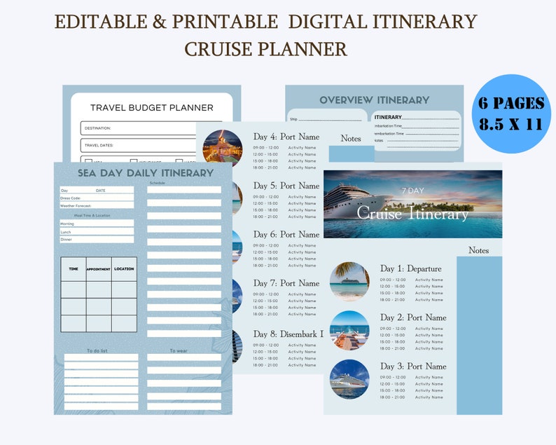 Cruise Planning Made Easy | All-in-one PDF Planner Book | Includes ...