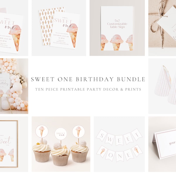 Sweet One Birthday Decorations - Etsy