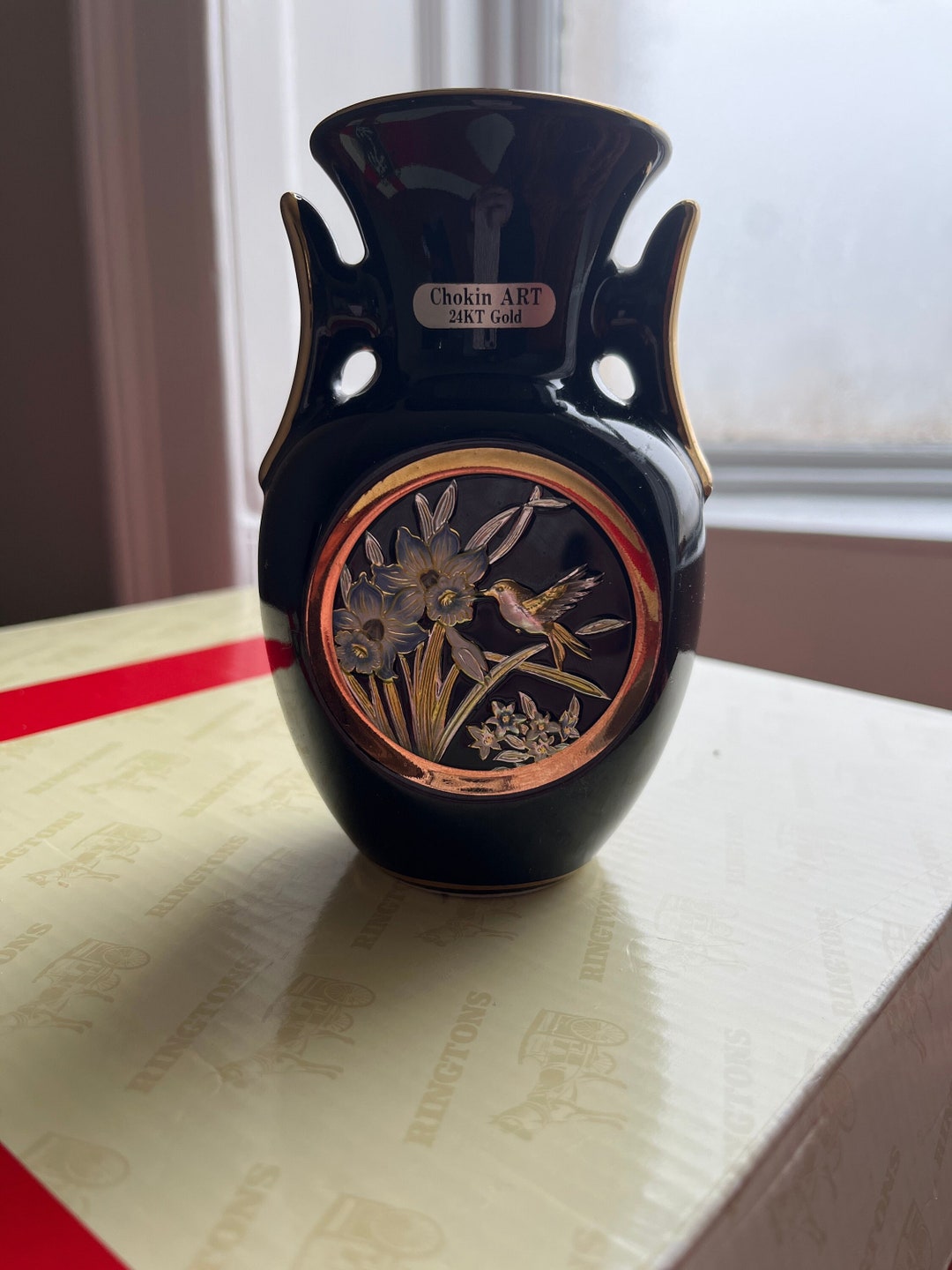 Chokin 24KT Vase - Etsy