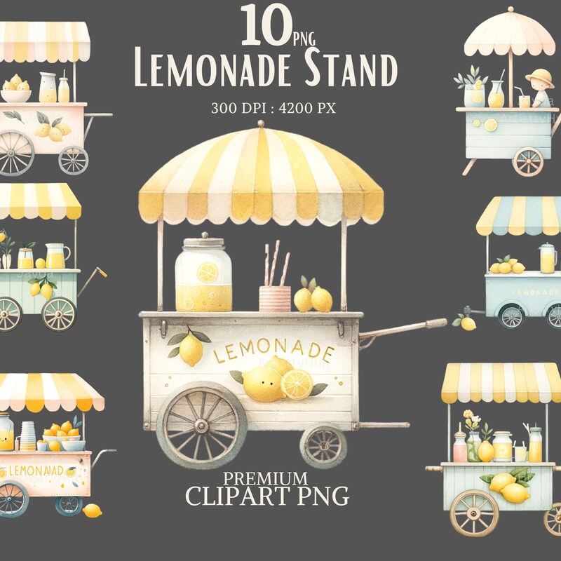 Lemonade Stand Clipart - Etsy