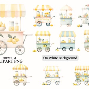 Watercolor Cute Lemonade Stand Clipart PNG Files, High Quality Food ...