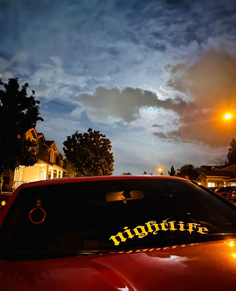 Windshield Banner Nightlife - Curved (night, Car Decals, Stickers, Cars ...