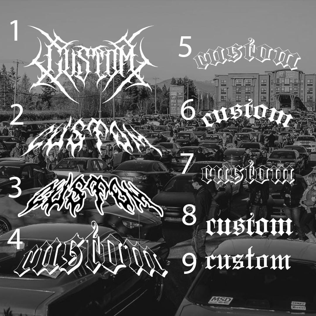 Custom Windshield Decal - Insert Your Own Text Car Decal - Etsy