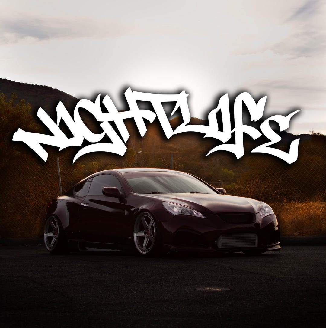 Nightlife Graffiti Font - Gothic Style (night, Decals, Stickers, Cars ...