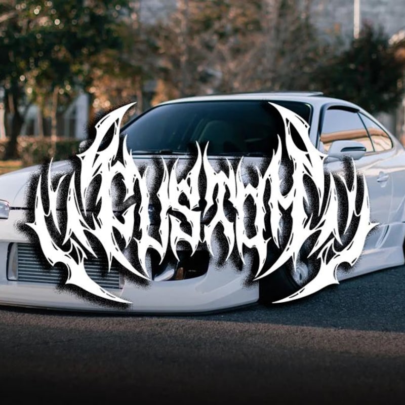 Anime Car Decal Silver - Etsy