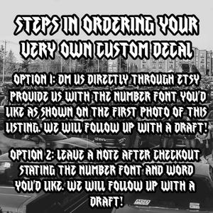 Custom Windshield Decal - Insert Your Own Text Car Decal - Etsy