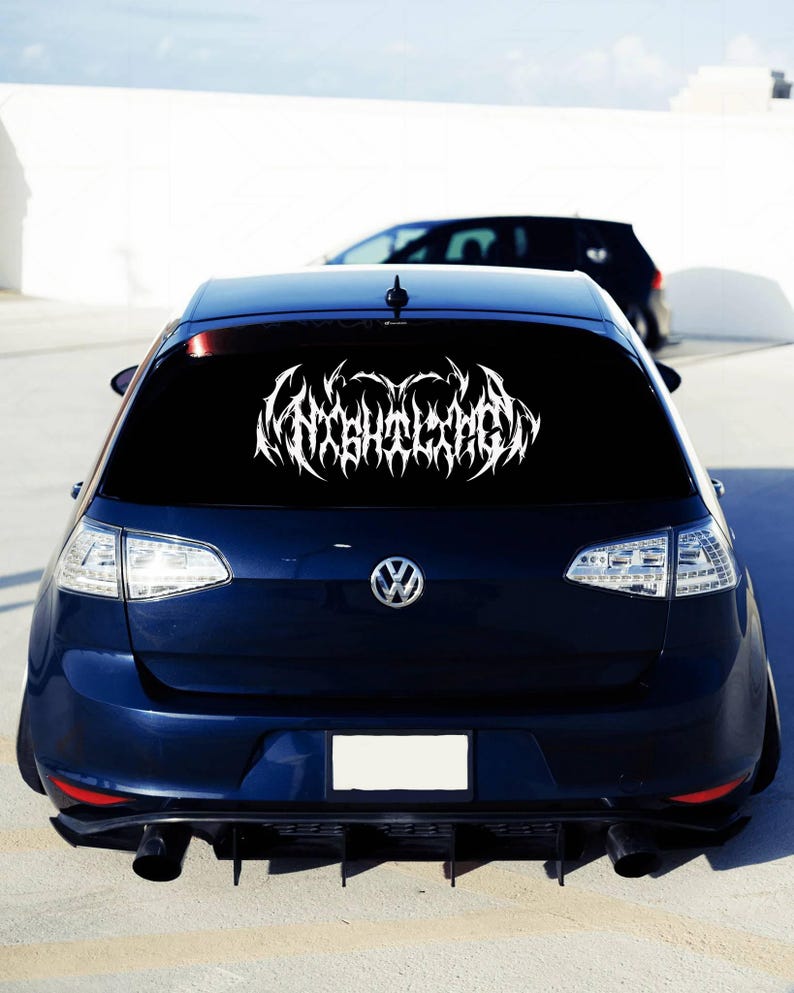 Nightlife Gothic Font Windshield Banner - JDM Car Decal - Etsy