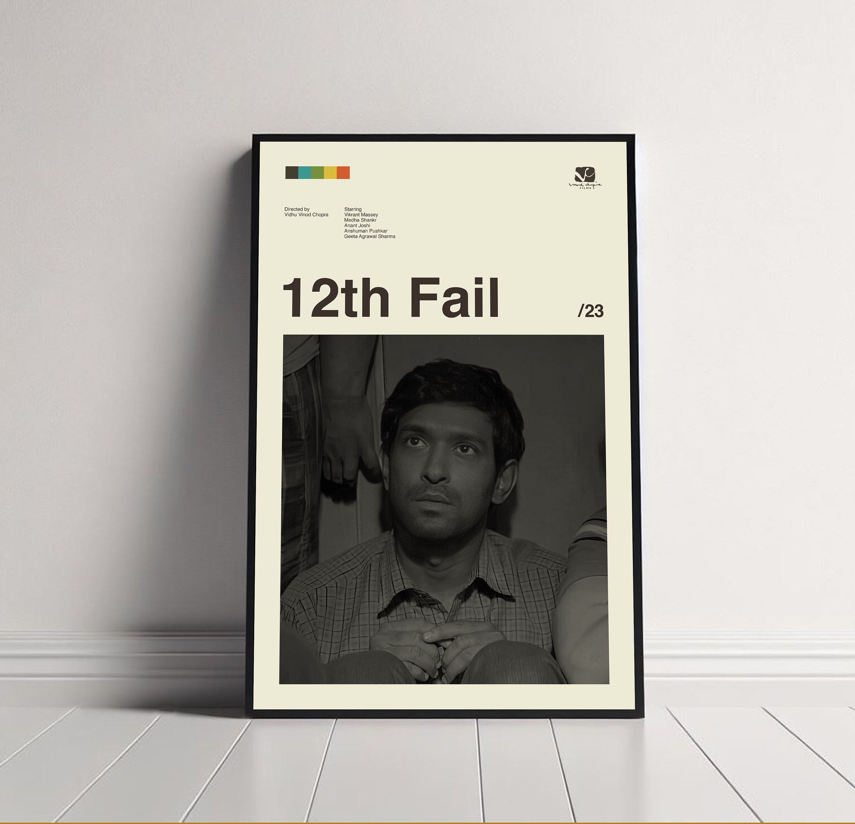 12th Fail Poster, 12th Fail Print, Vidhu Vinod Chopra, Minimalist Art ...
