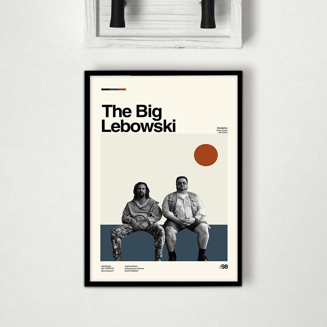 The Big Lebowski Poster, the Big Lebowski Print, Retro Modern, Vintage ...