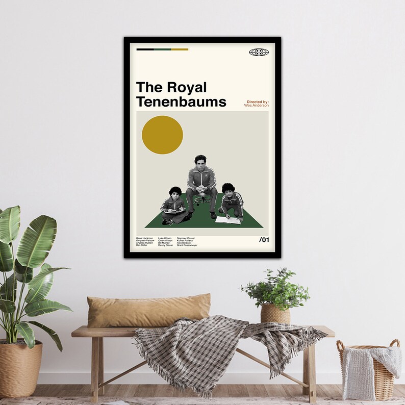 The Royal Tenenbaums Poster, Wes Anderson Poster, Midcentury Art, Retro ...