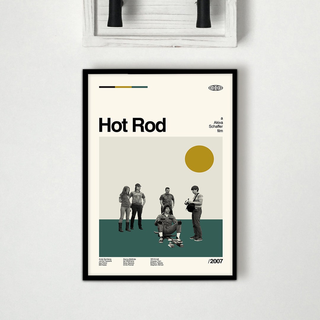 Hot Rod Poster, Akiva Schaffer, Retro Movie Poster, Minimalist Art ...