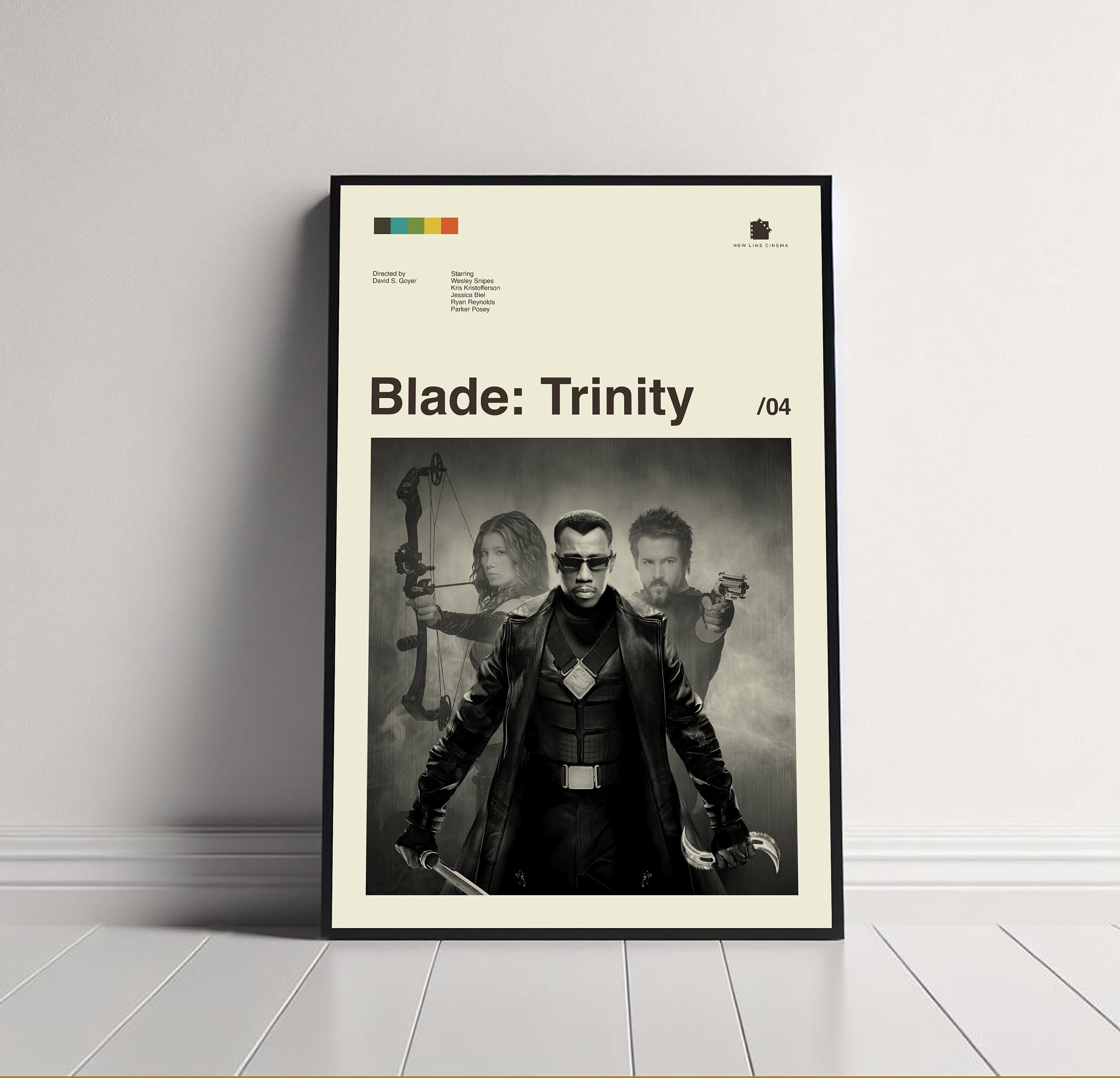 Blade Trinity Poster, David S. Goyer, Blade Trinity Print, Minimalist ...